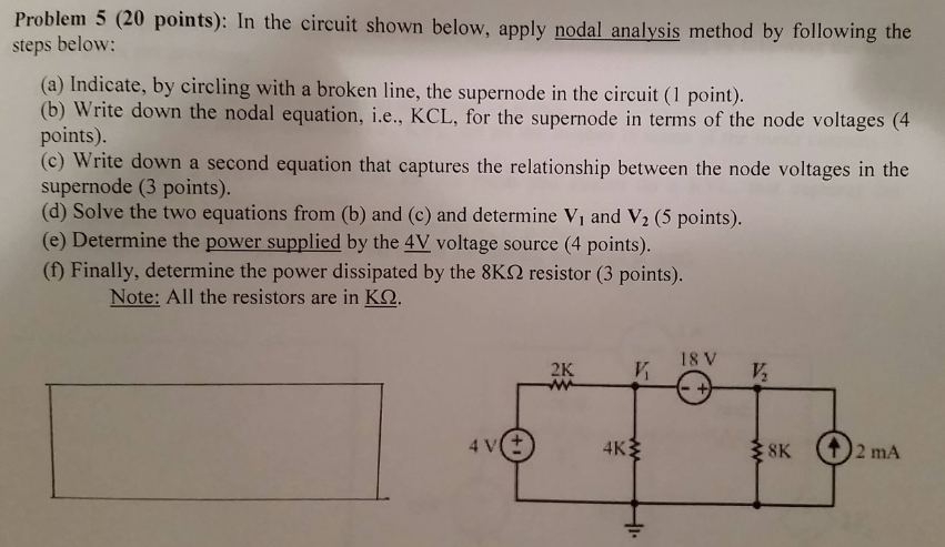 Solved In the circuit shown below, apply nodal analysis | Chegg.com