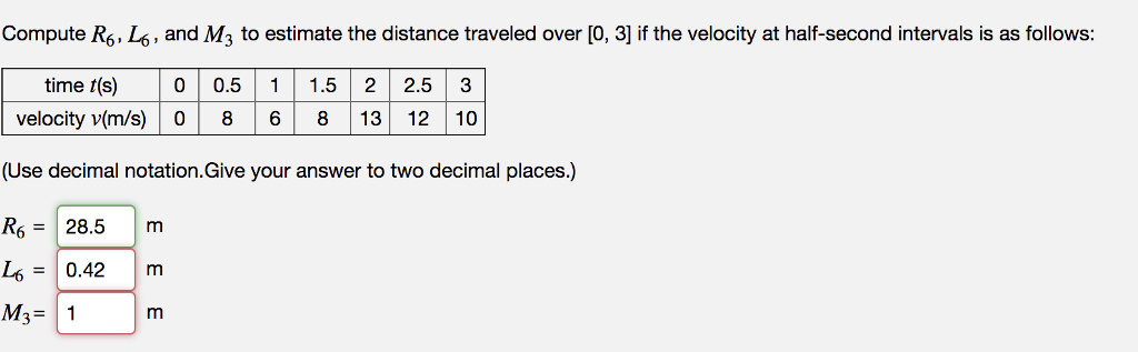 Solved Compute R6, L6, and M3 to estimate the distance | Chegg.com