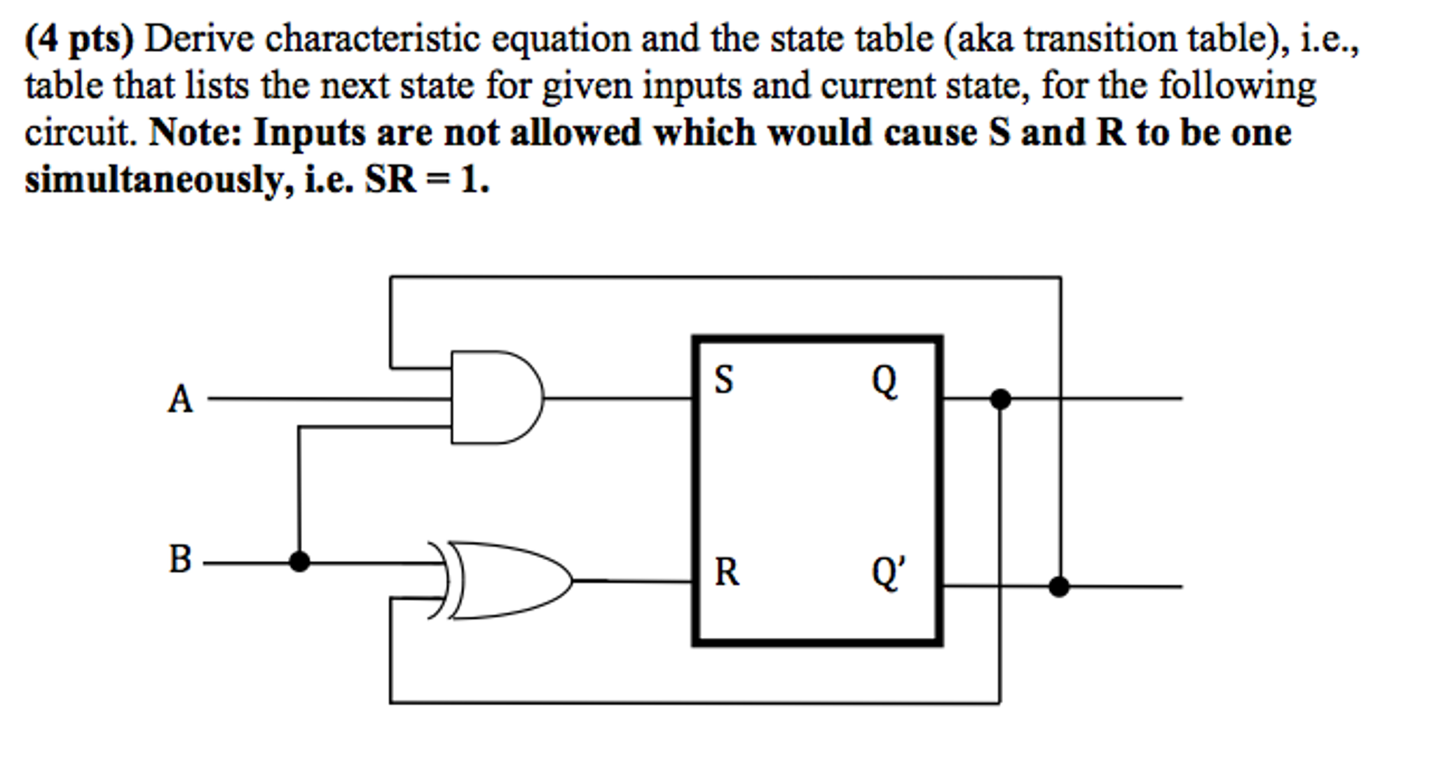 Solved Derive characteristic equation and the state table | Chegg.com