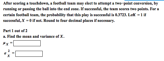 Solved After scoring a touchdown, a football team may elect | Chegg.com