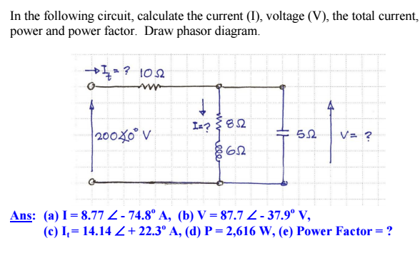 Solved In the following circuit, calculate the current (I), | Chegg.com
