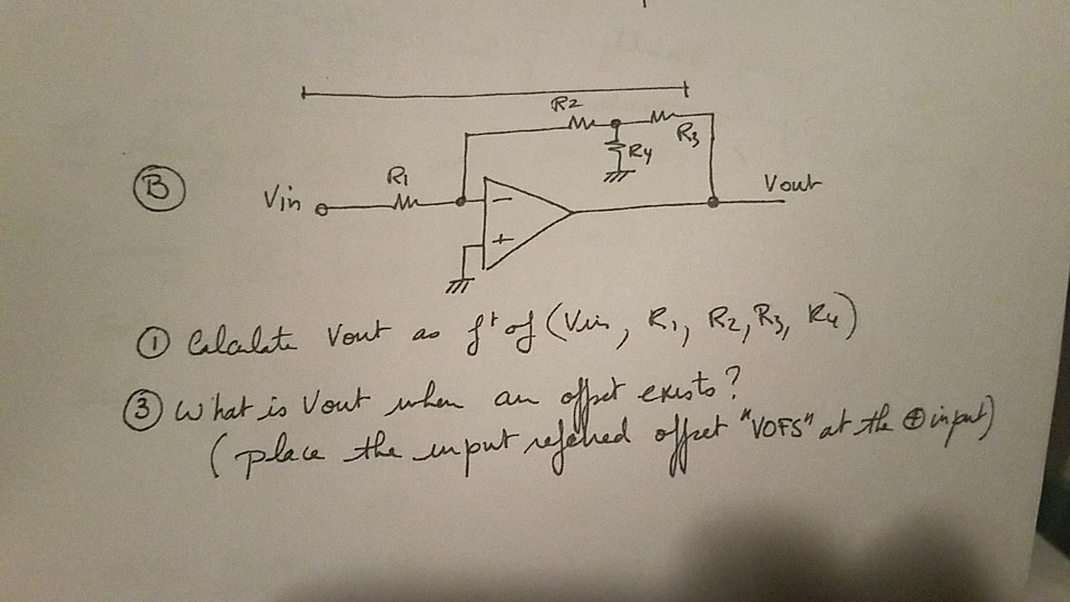 Solved what is Vout as a function of Vin R1 R2 R3 R4. | Chegg.com