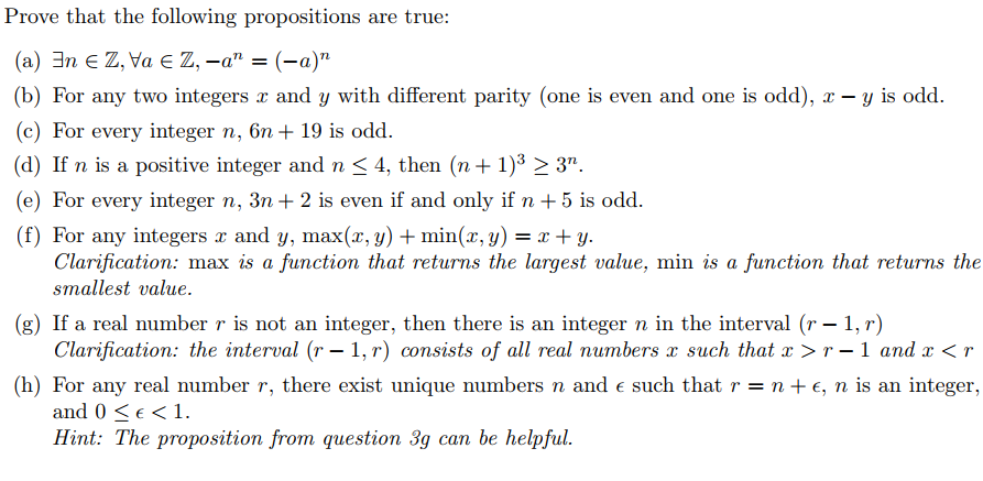 Solved Prove that the following propositions are true: b) | Chegg.com