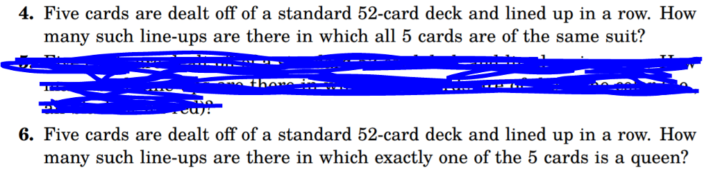 Solved 4. Five cards are dealt off of a standard 52-card | Chegg.com