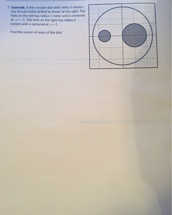 Solved A thin circular disk with radius 5 meters has | Chegg.com