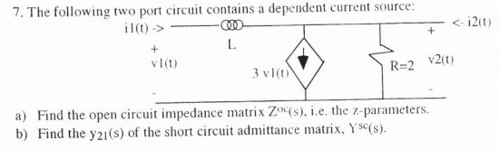 Solved The following two poll circuit contains a dependent | Chegg.com