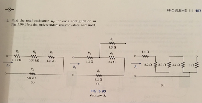 Solved Find the total resistance R_r for each configuration | Chegg.com