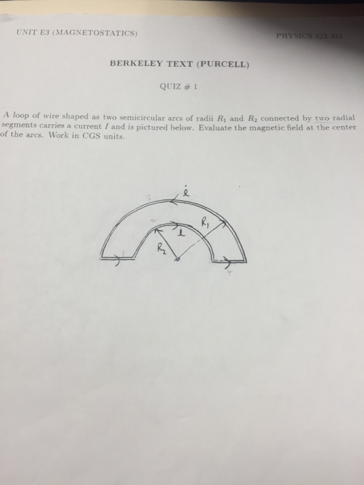 Solved A loop of wire shaped as two semicircular arcs of | Chegg.com