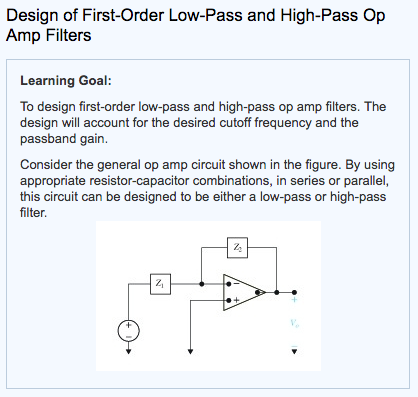 Solved Designing a first-order high-pass filter For the | Chegg.com