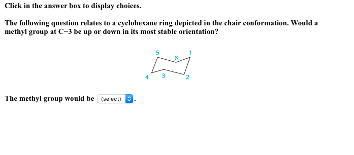 Solved Click in the answer box to display choices The | Chegg.com