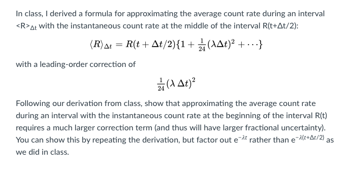 In class, I derived a formula for approximating the | Chegg.com