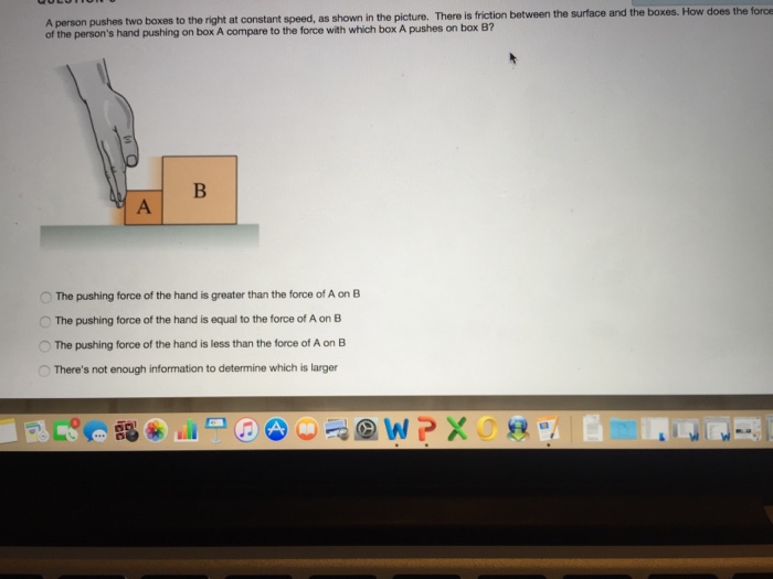 Solved A person pushes two boxes to the right at constant | Chegg.com Solved A person pushes two boxes to the right at constant | Chegg.com