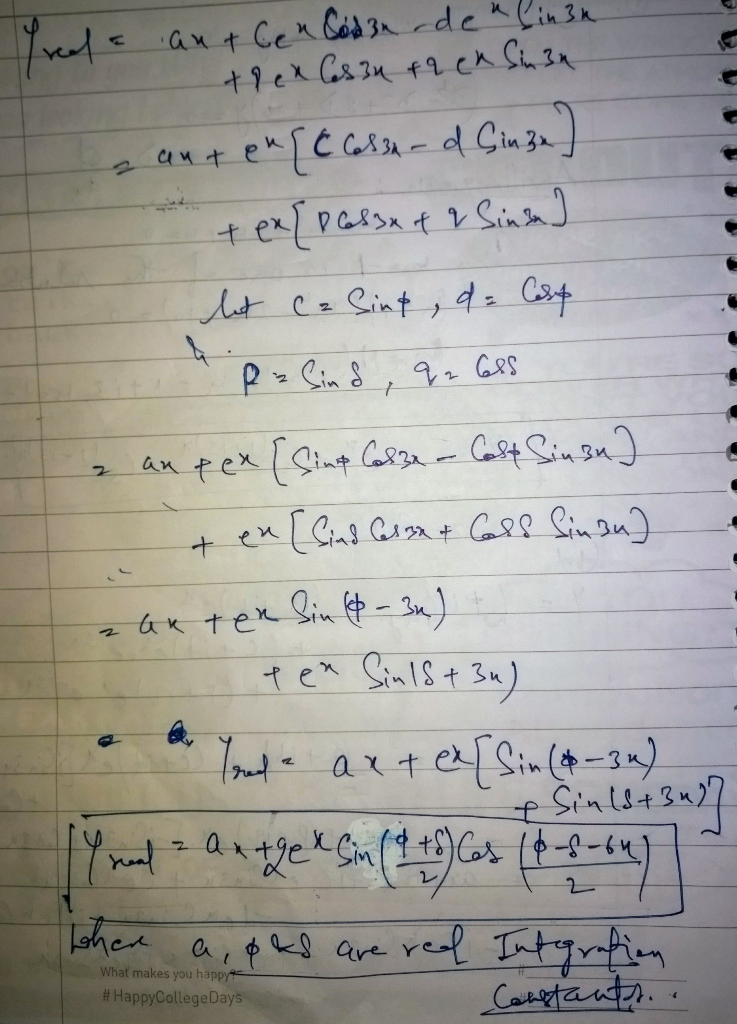 Solved 1. (a) Find the general complex solution for the | Chegg.com