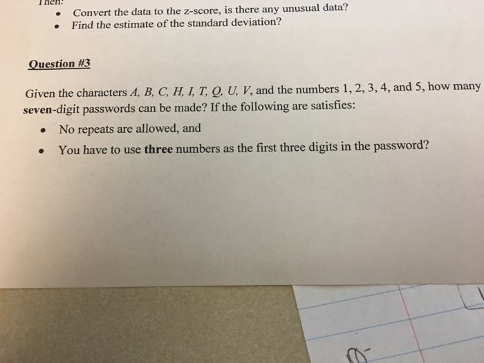 Solved Given the characters A, B, C, H, I, T, Q, U, V, and | Chegg.com
