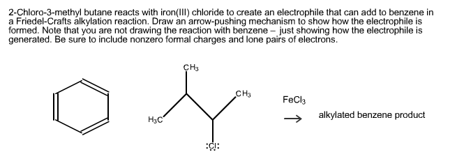 Solved 2-Chloro-3-methyl butane reacts with iron(lI) | Chegg.com