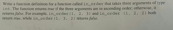 Solved Write a function definition for a function called | Chegg.com