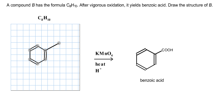 Solved A compound B has the formula C8H10. After vigorous | Chegg.com