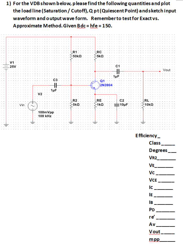 Solved For the VDB shown below, please find the following | Chegg.com