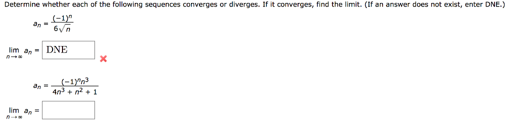 Solved Determine whether each of the following sequences | Chegg.com