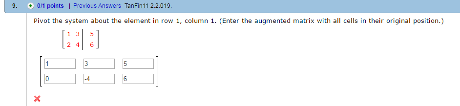 Solved Pivot the system about the element in row 1, Column | Chegg.com