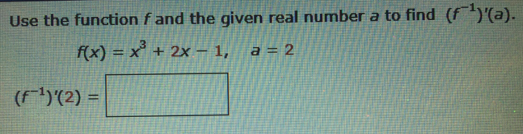 Solved Use the function f and given real number a to find | Chegg.com