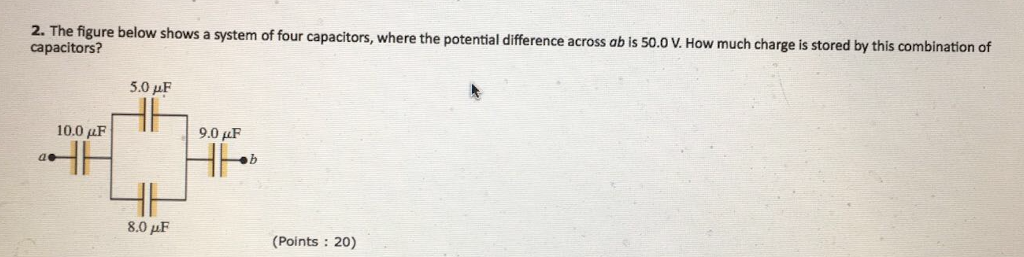 Solved The figure below shows a system of four capacitors, | Chegg.com