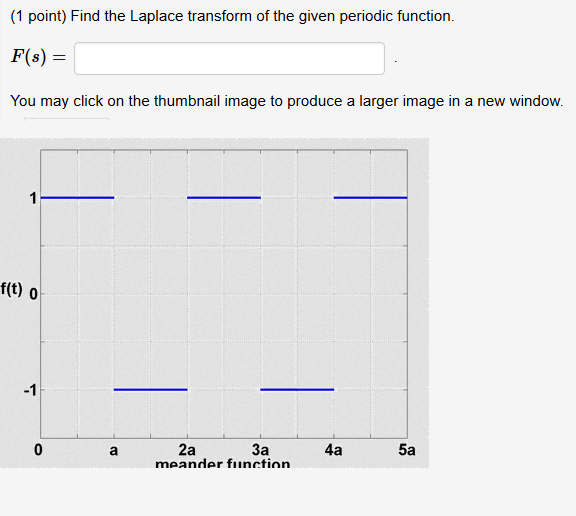 Solved 1 Point Find The Laplace Transform Of The Given