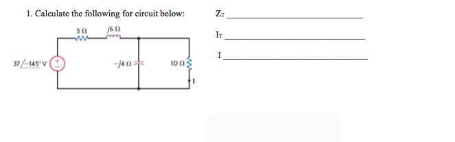 Solved Calculate the following for circuit below: | Chegg.com