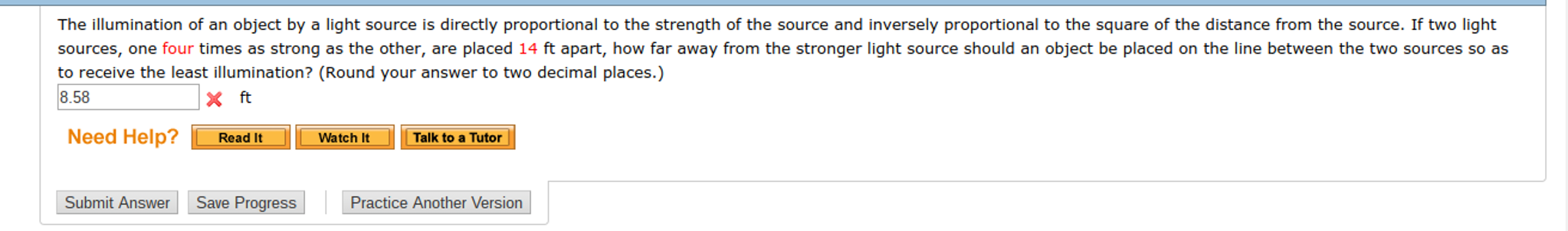 Solved The illumination of an object by a light source is | Chegg.com