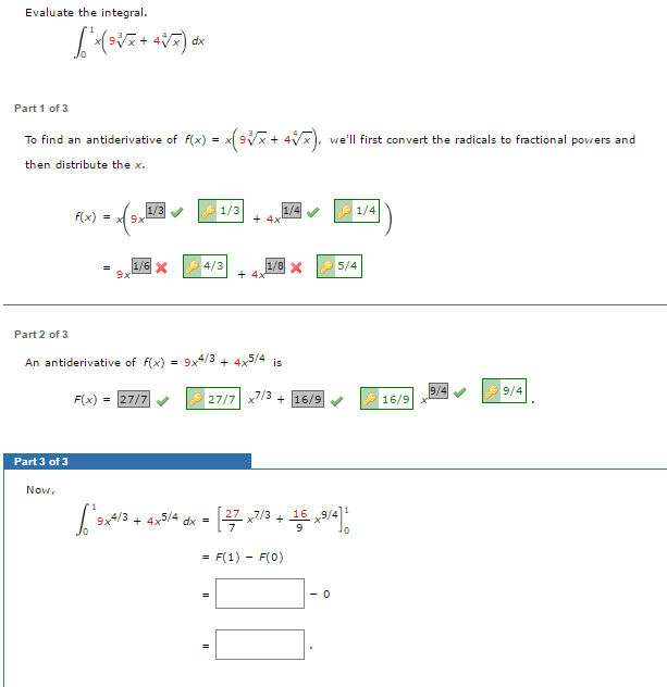Solved Evaluate the integral. Part 1 of 3 To find an | Chegg.com