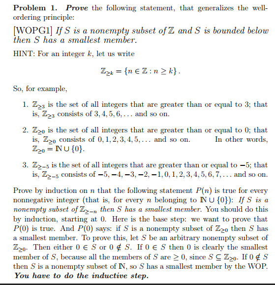 Solved Problem 1. Prove the following statement, that | Chegg.com