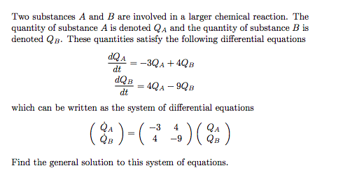 Solved Two substances A and B are involved in a larger | Chegg.com