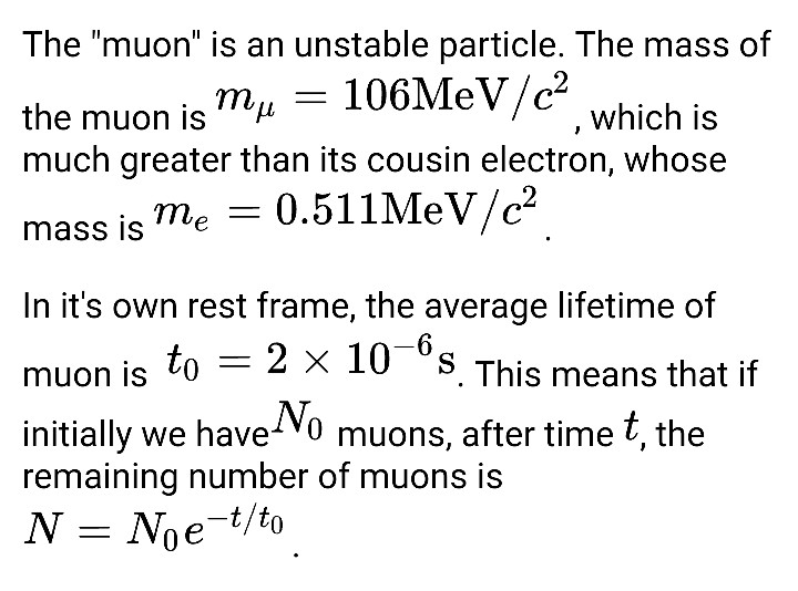 Solved The "muon" is an unstable particle. The mass of the | Chegg.com
