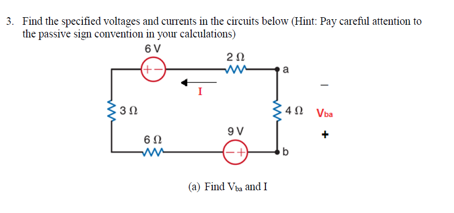 Solved Find the specified voltages and currents in the | Chegg.com