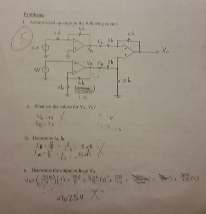 Solved Assume ideal op-amp in the following circuit. What | Chegg.com