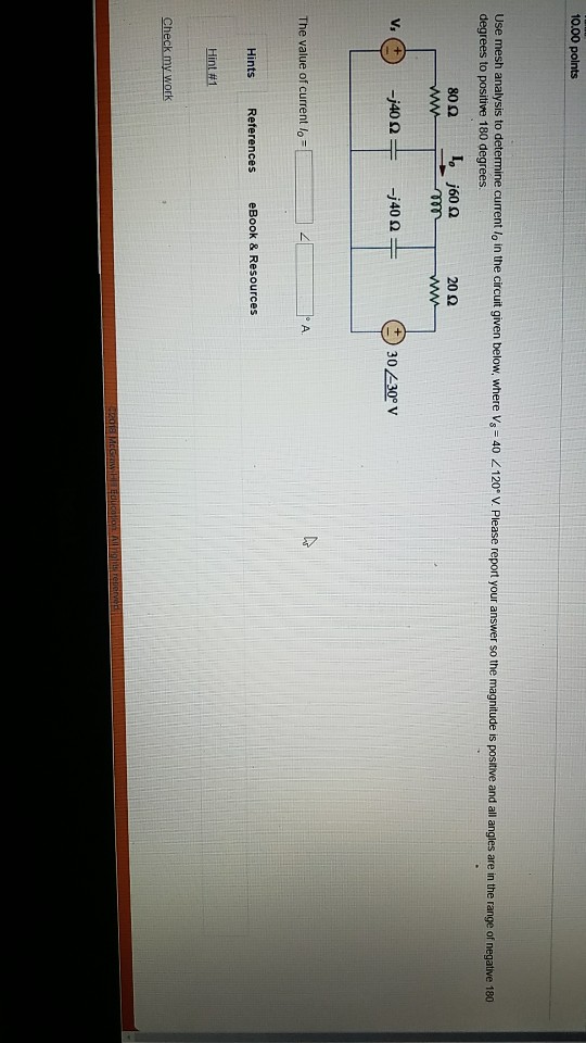 Solved 10.00 polnts Use mesh analysis to determine current | Chegg.com Solved 10.00 polnts Use mesh analysis to determine current | Chegg.com