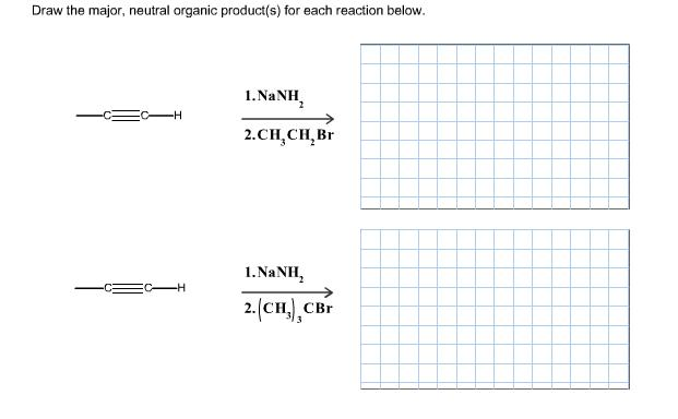 Solved Draw the major, neutral organic product (s) for each | Chegg.com