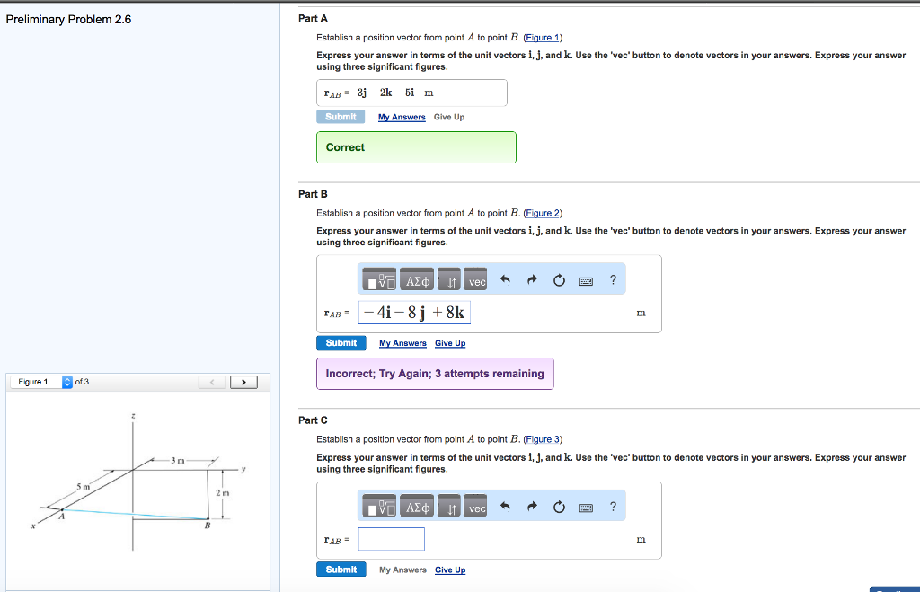 Solved Preliminary Problem 2.6 Part A Establish a position | Chegg.com