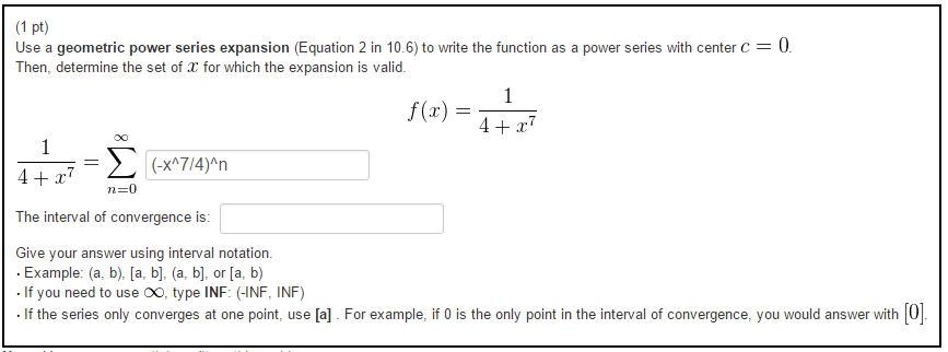 Solved Use a geometric power series expansion (Equation 2 in | Chegg.com