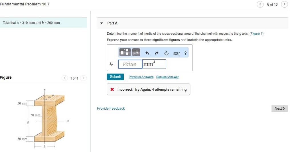 Solved Fundamental Problem 10.7 6 of 10> Take that a 310 mm | Chegg.com Solved Fundamental Problem 10.7 6 of 10> Take that a 310 mm | Chegg.com