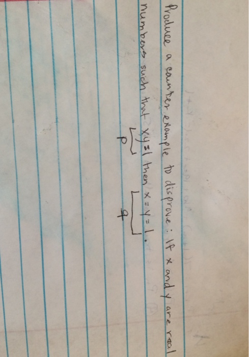 Solved produce a counter example to disprove : if x and y | Chegg.com