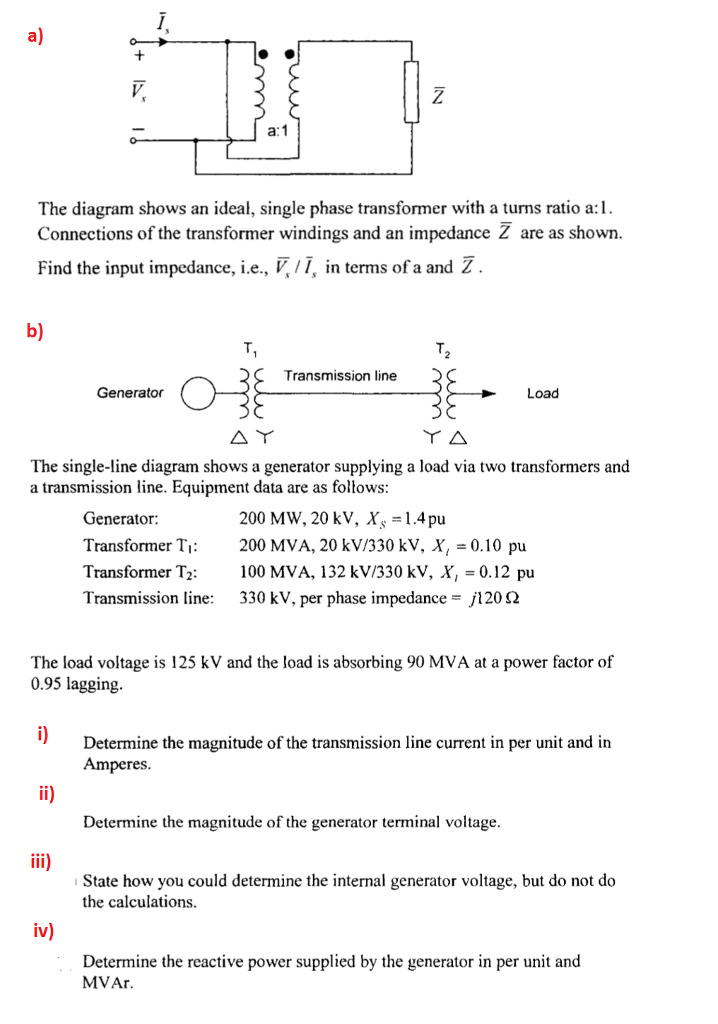 Solved The diagram shows an ideal, single phase transformer | Chegg.com