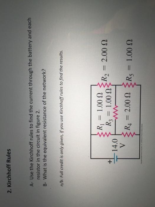 Solved Use the Kirchhoff rules to find the current through | Chegg.com