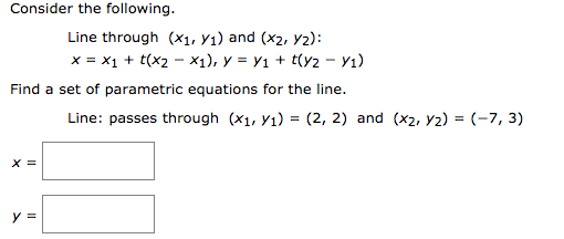 Solved Consider the following. Line through (x1, y) and (x2, | Chegg.com