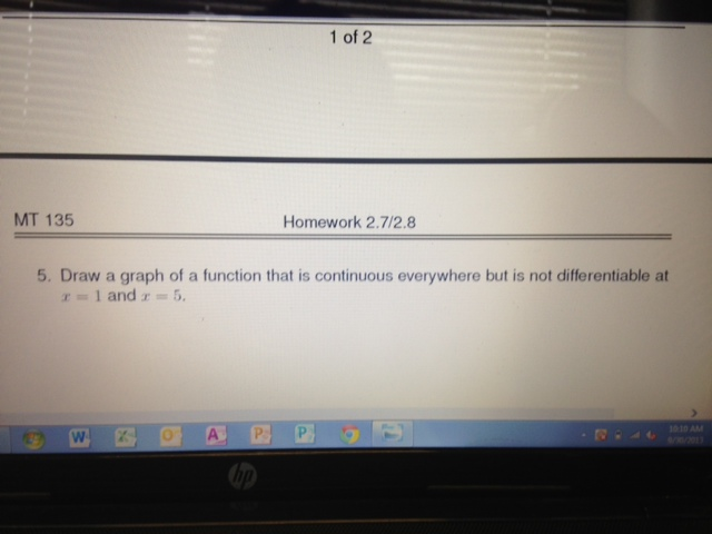 Solved Draw a graph of a function that is continuous | Chegg.com