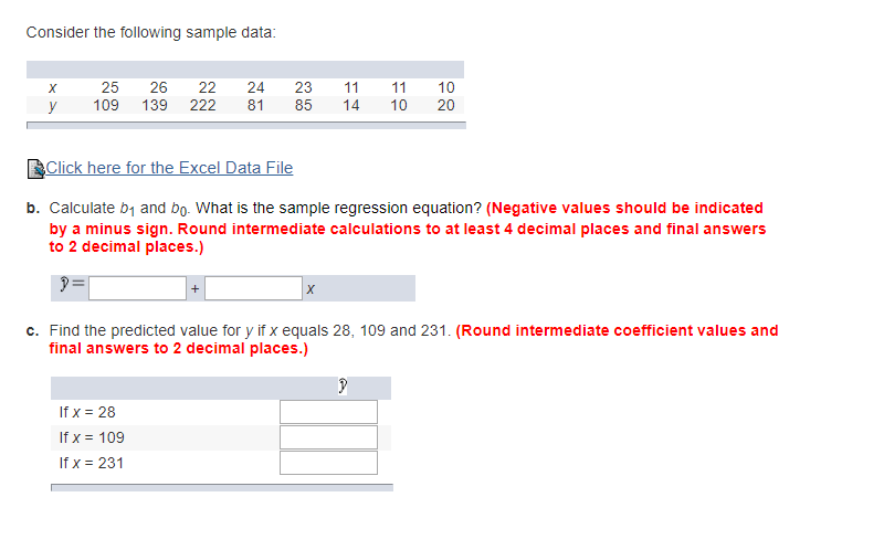 Solved Consider the following sample data 25 26 22 24 231 11 | Chegg.com