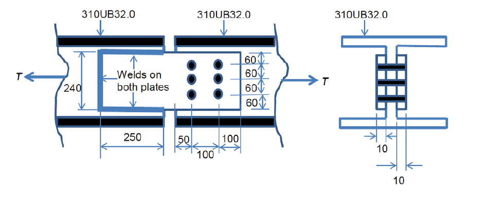 Solved Check the structural capacity under pure tension | Chegg.com