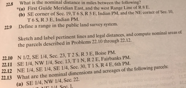 Solved 22.8 What is the nominal distance in miles between | Chegg.com