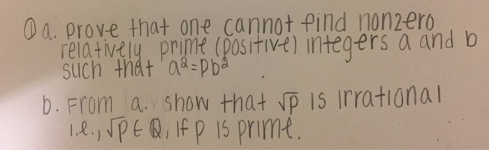 Solved Prove that one cannot find nonzero relatively prime | Chegg.com
