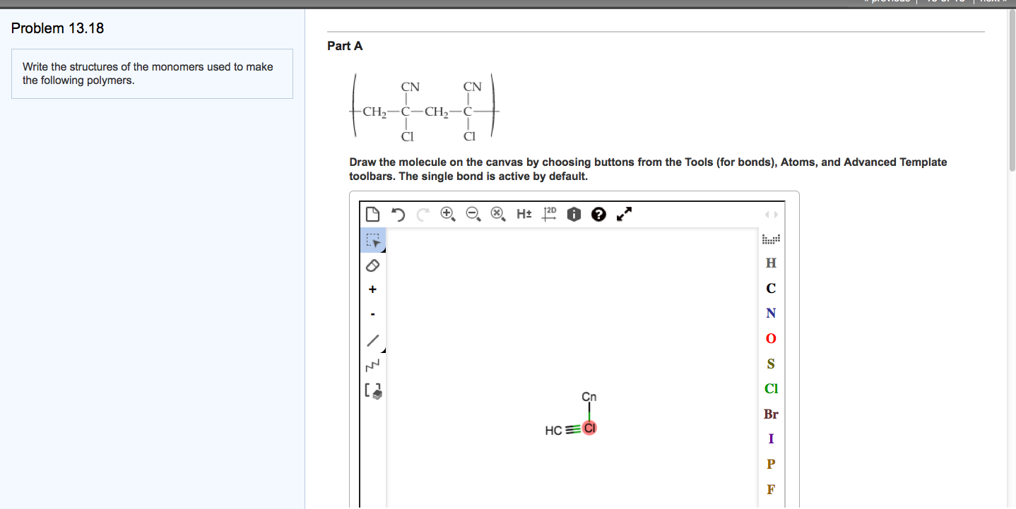 Solved Write the structures of the monomers used to make | Chegg.com